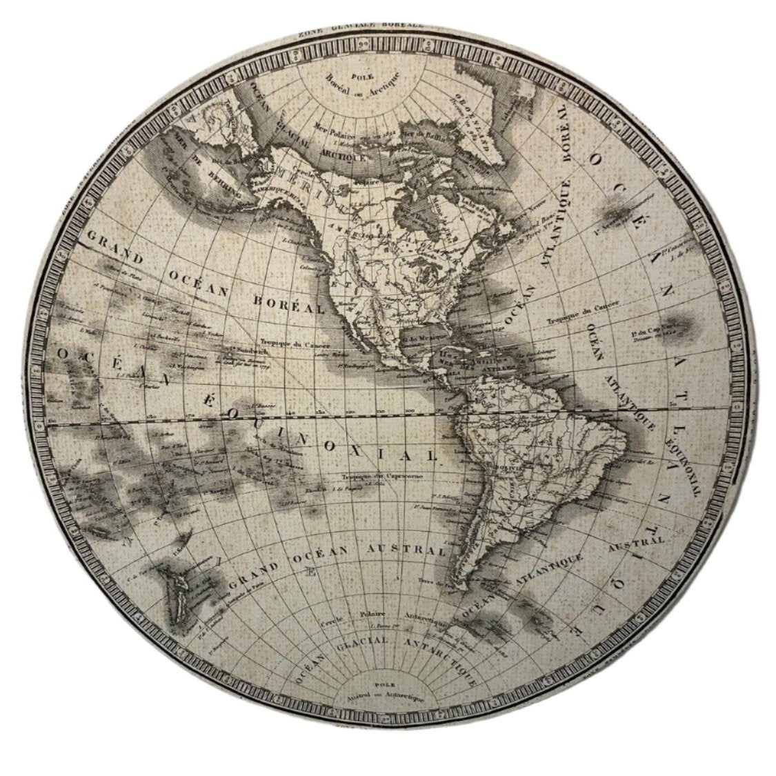 28” Circular Map of Earth Canvas - Open Box – House of Sleek